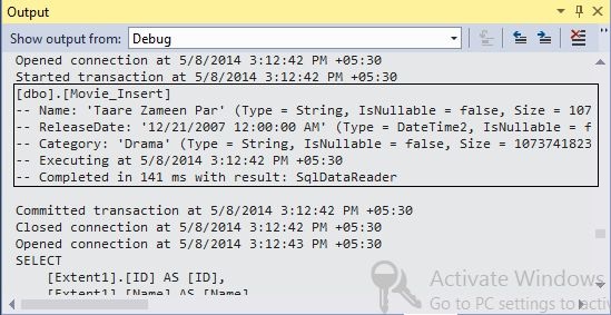 Stored Procedures In Entity Framework 6 In Mvc 5